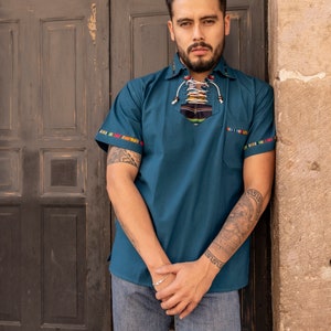 Mens Mexican Traditional Shirt. Guayabera for Men. Formal Button up ...