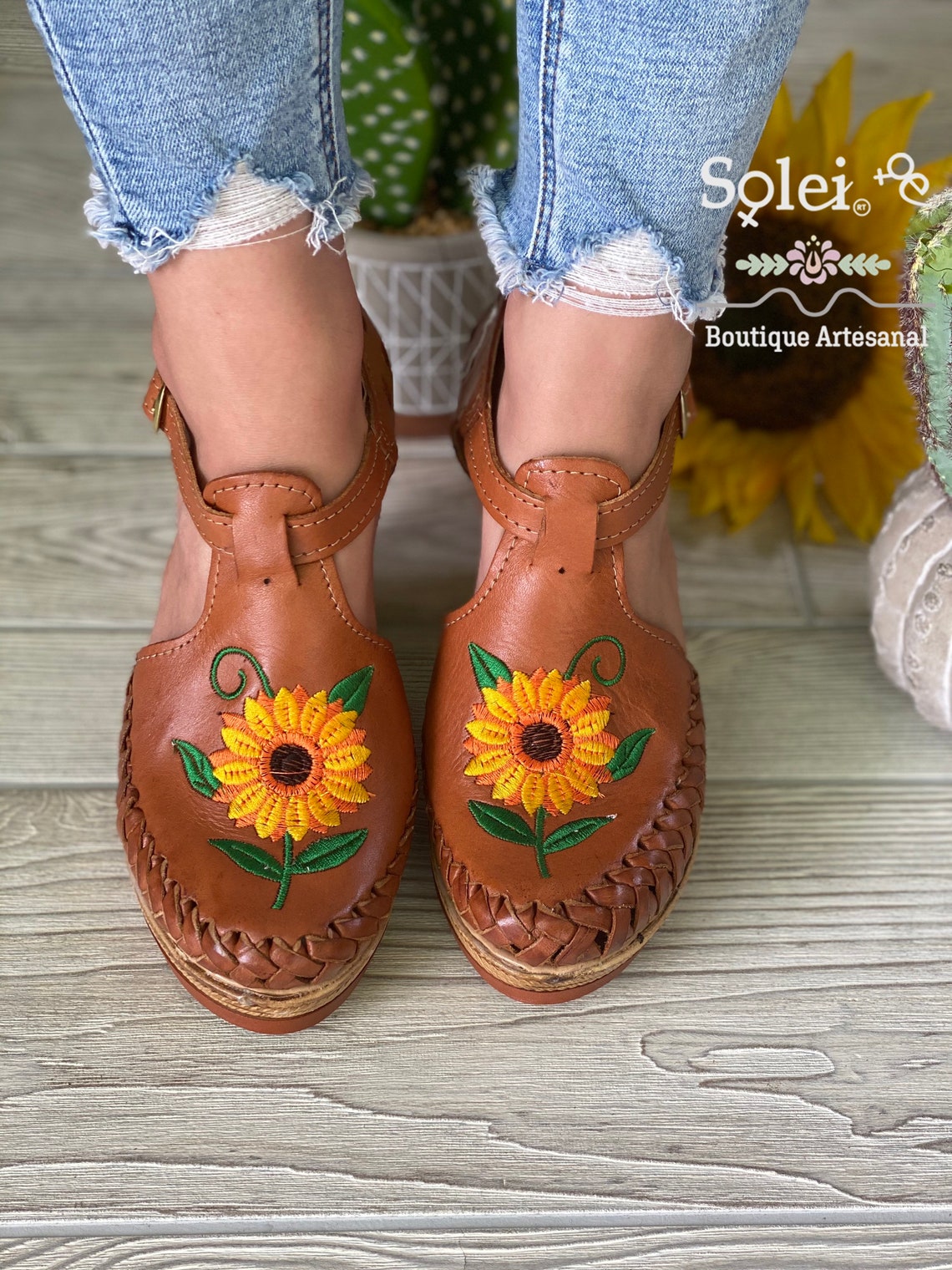 Mexican Wedge Sandal. All Sizes Boho-hippie Vintage. Mexican Leather ...