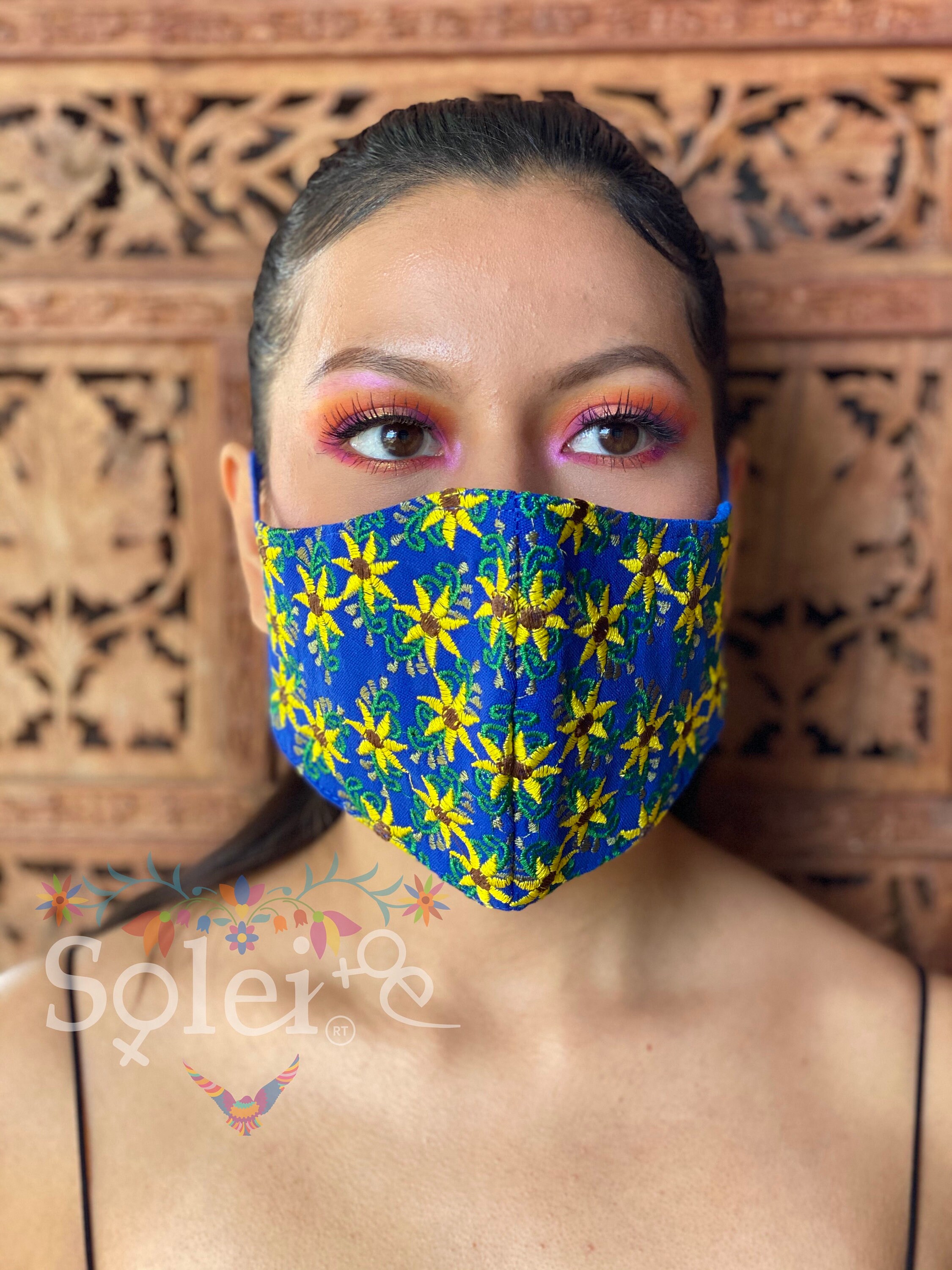 Sunflower Embroidered Face Masks. Floral Face Mask. Reusable - Etsy