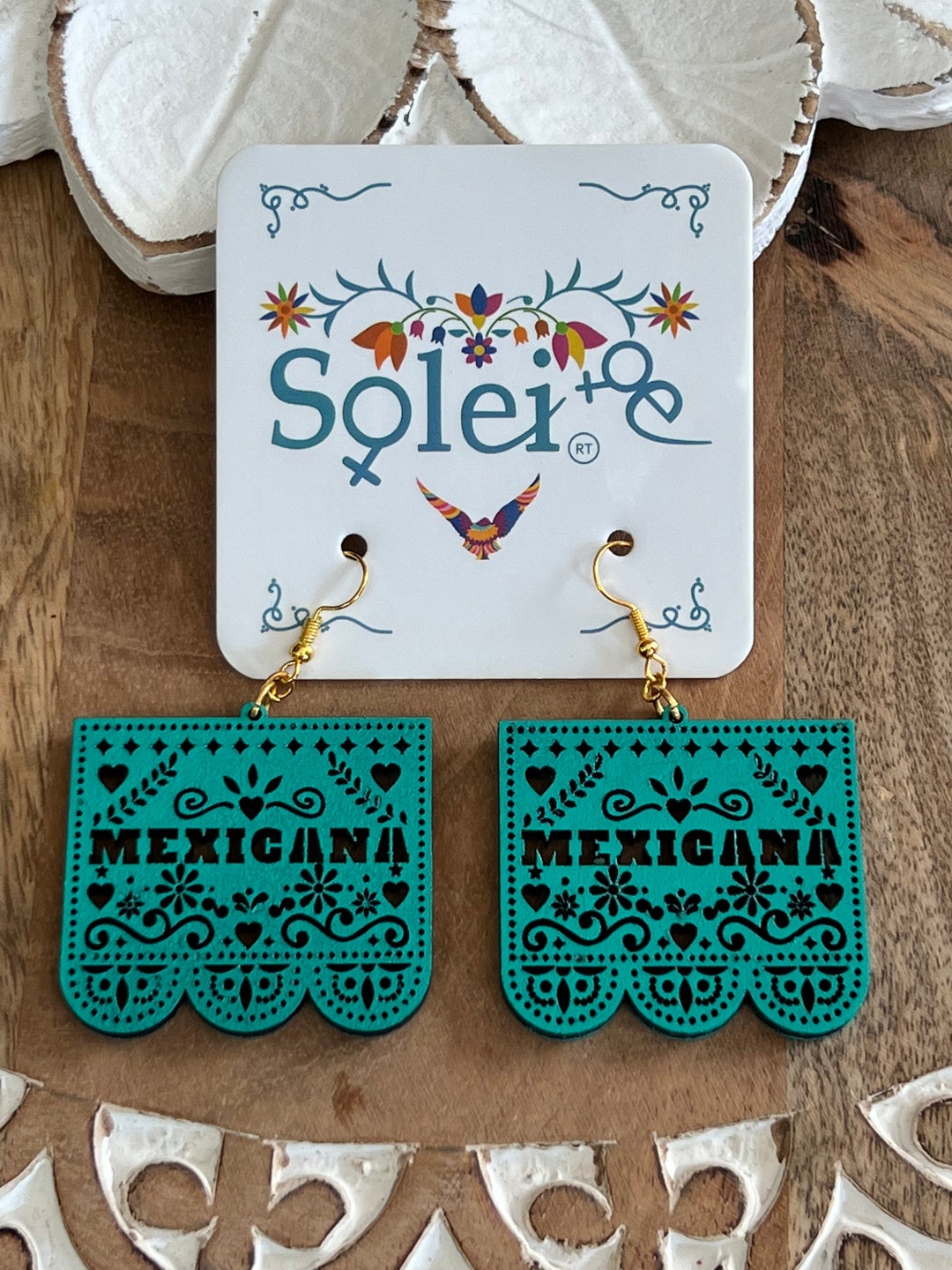 Aretes Artesanales Papel Picado. Aretes Mexicana.Aretes Moda Latina ...