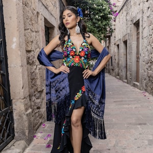 Artisanal Mexican Shawl. Braided Shawl. Handmade Mexican Shawl. Hand ...