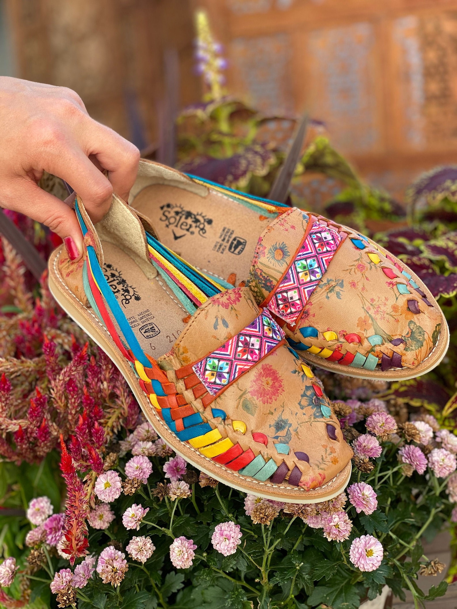 Mexican Huarache. Leather Mexican Sandal. All Size Boho-hippie Vintage ...