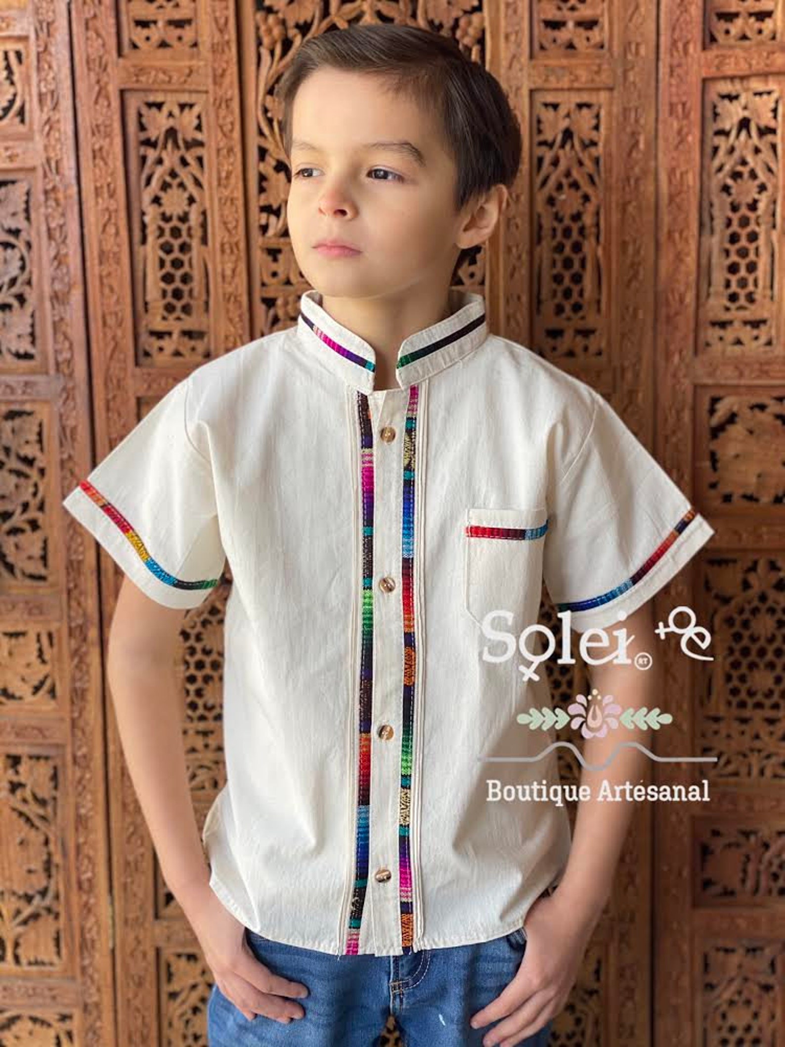 Boys Mexican Traditional Shirt. Guayabera for Boys. Boys | Etsy