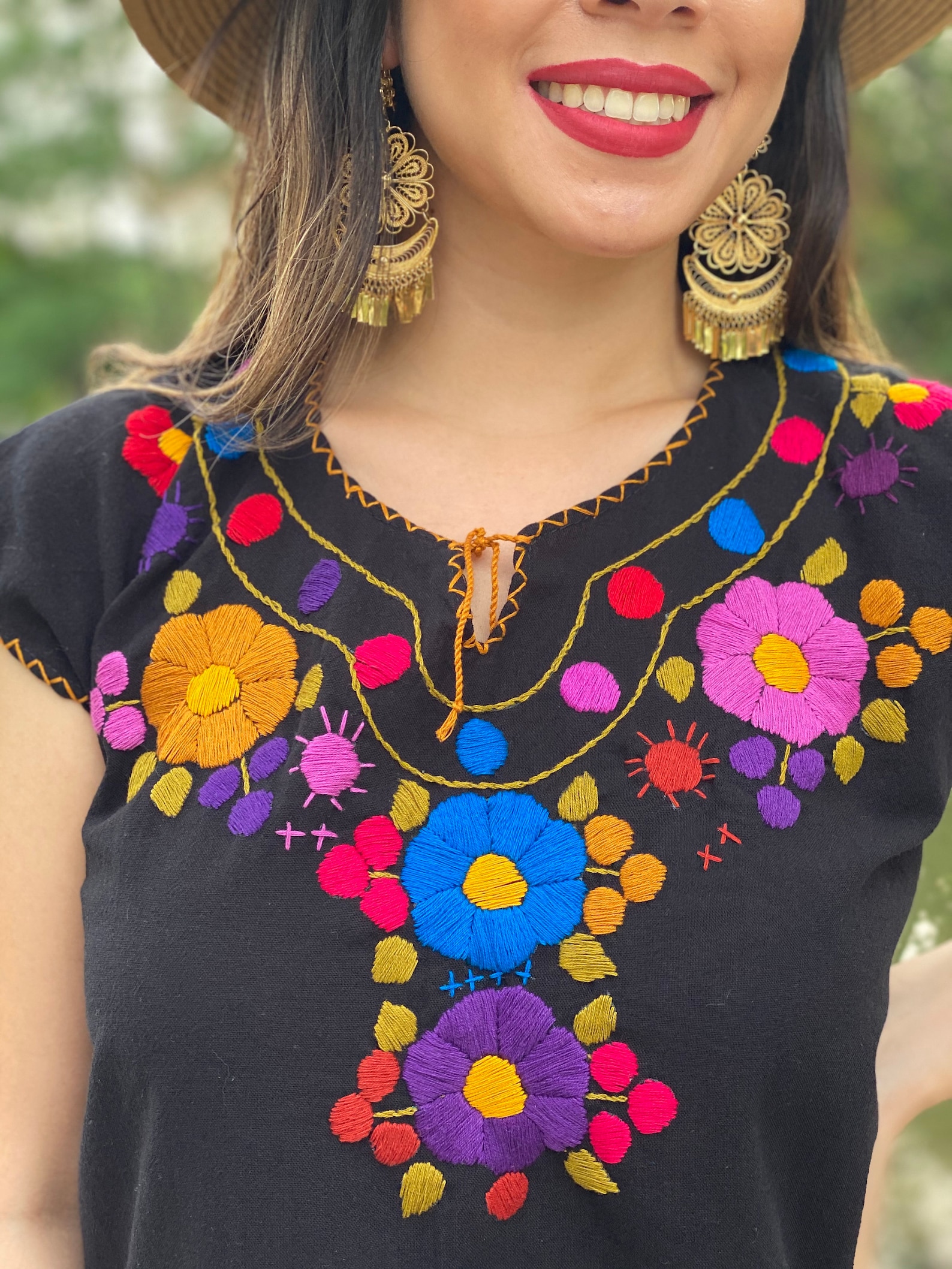 Hand Embroidered Floral Top. Colorful Artisanal Top. - Etsy