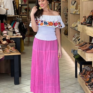 Mexican Maxi Skirt. Mexican Colorful Skirt. Traditional Long Skirt ...
