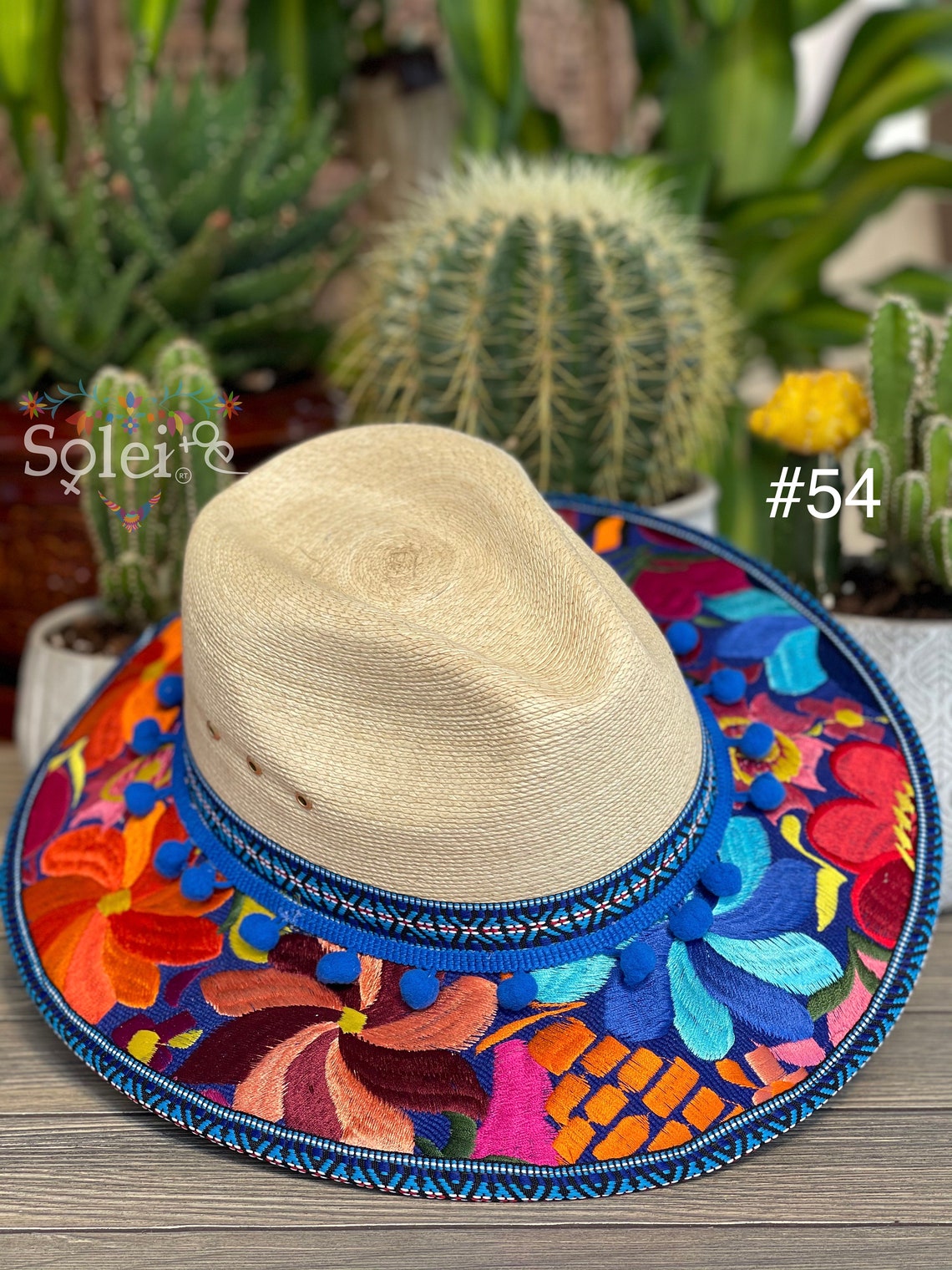 Mexican Palm Hat. Embroidered Hat. Colorful Floral Hat. | Etsy