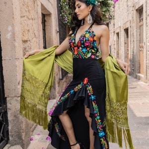 Artisanal Mexican Shawl. Braided Shawl. Handmade Mexican Shawl. Hand ...