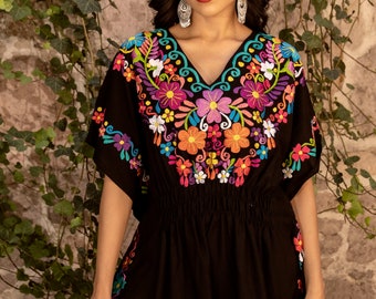 Floral Embroidered Mexican Blouse. Traditional Mexican Top. Mexican ...