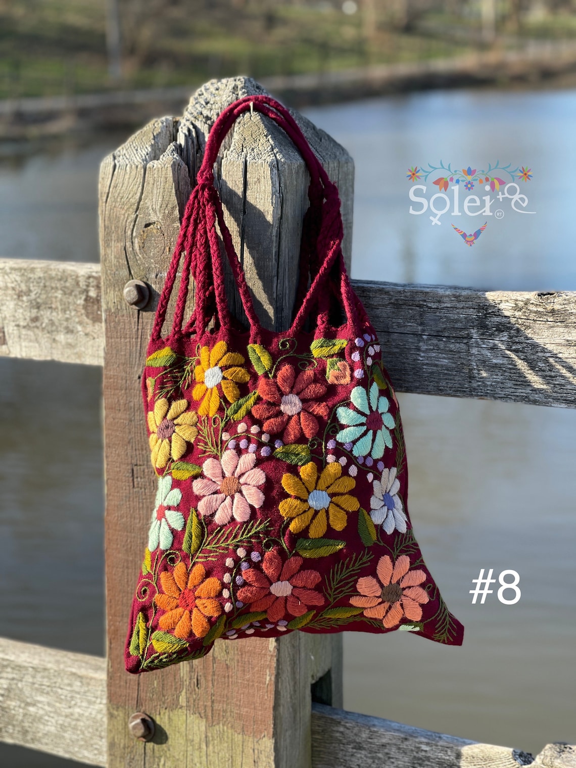 Floral Hand Embroidered Mexican Bag. Mexican Morral Bag. | Etsy