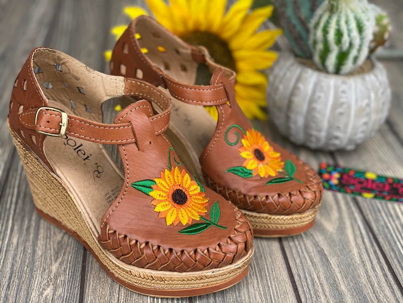 Mexican Wedge Sandal. All Sizes Boho-hippie Vintage. Mexican Leather ...