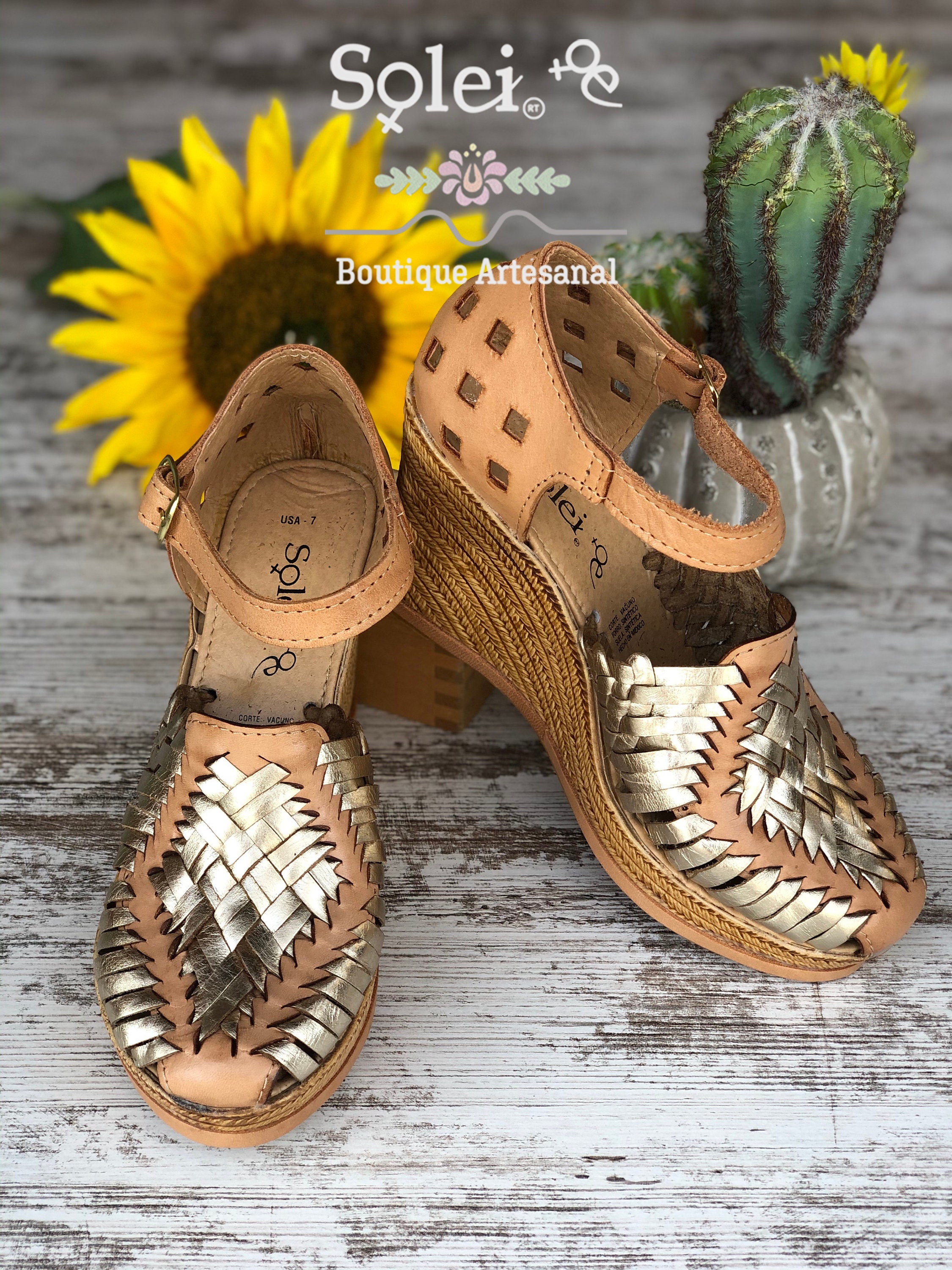 Mexican Wedge Sandal. All Size Boho Hippie Vintage. Mexican - Etsy
