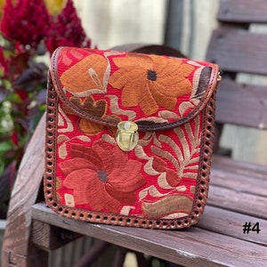 Artisanal Leather Crossbody Purse. Mexican Bag. Boho Chic Style. Ethnic ...