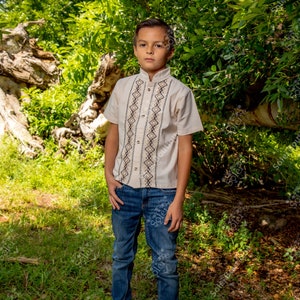 Boys Mexican Traditional Shirt. Guayabera for Boys. Boys Button up ...