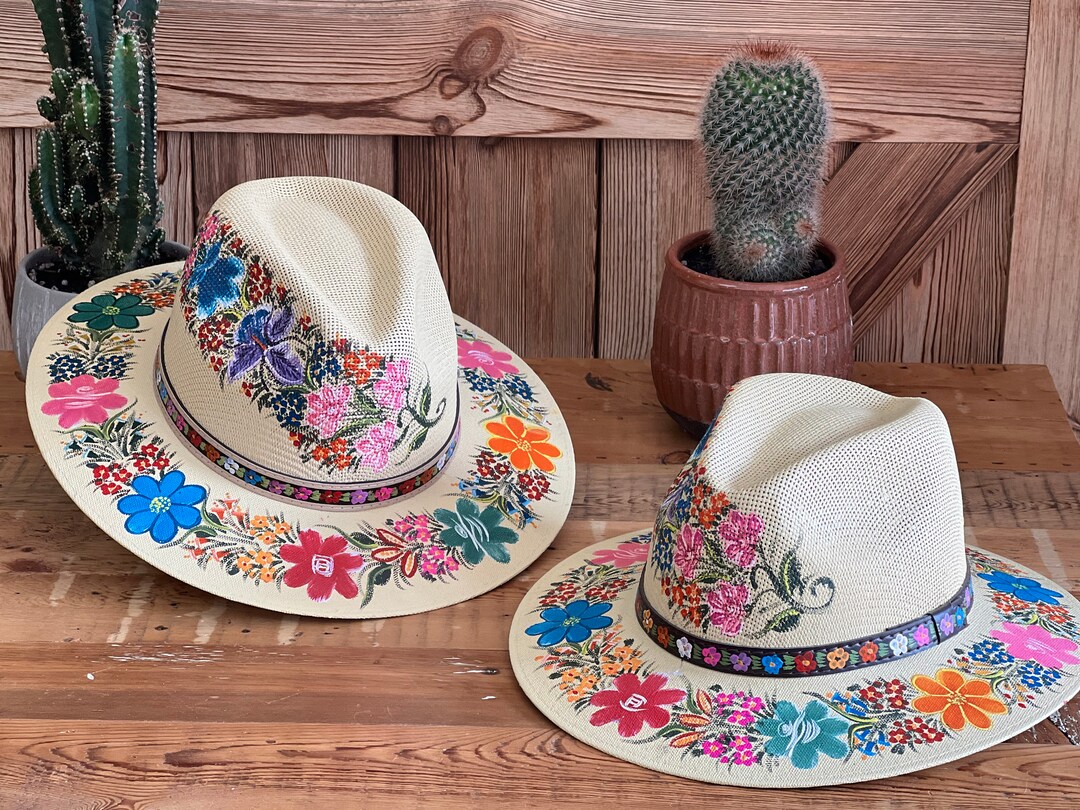 Mexican Artisanal Hand Painted Hat. Mommy and Me Matching Hats ...