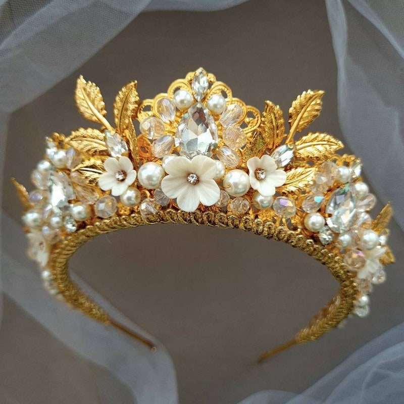 Gold Leaf Crown - Etsy