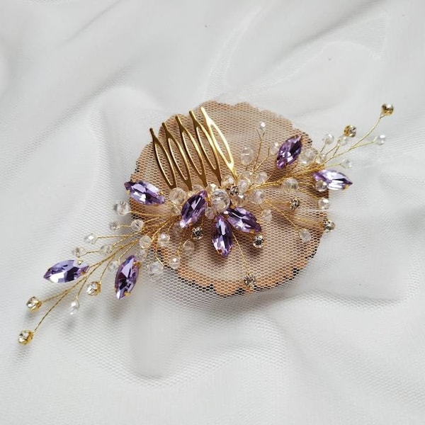 Purple Hair Comb - Etsy