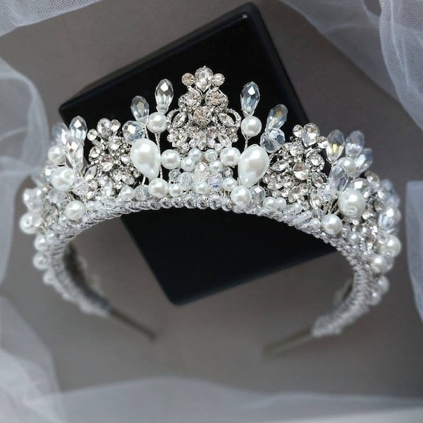Silver Tiara - Etsy