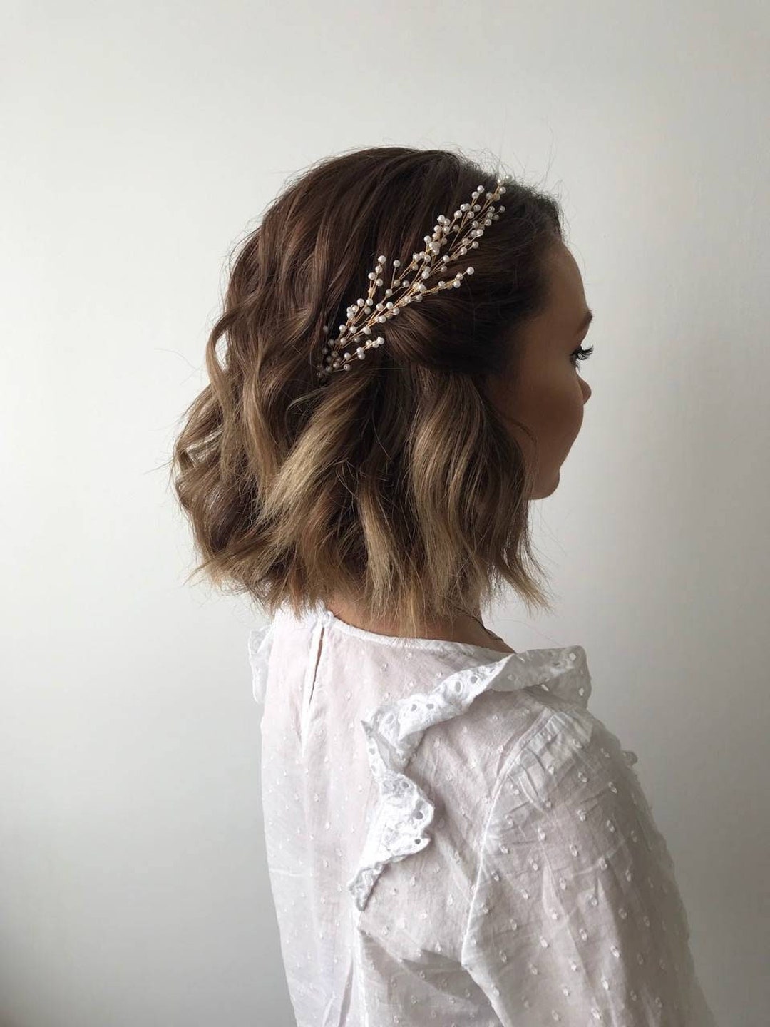 Pearl Headpiece for Bride Bridal Hair Vine Side Hair Piece Pearl Bridal ...
