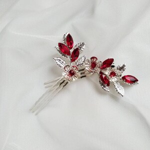 Red Hair Pin Red Hair Clip Red Hair Accessories Crystal Hair Pins ...