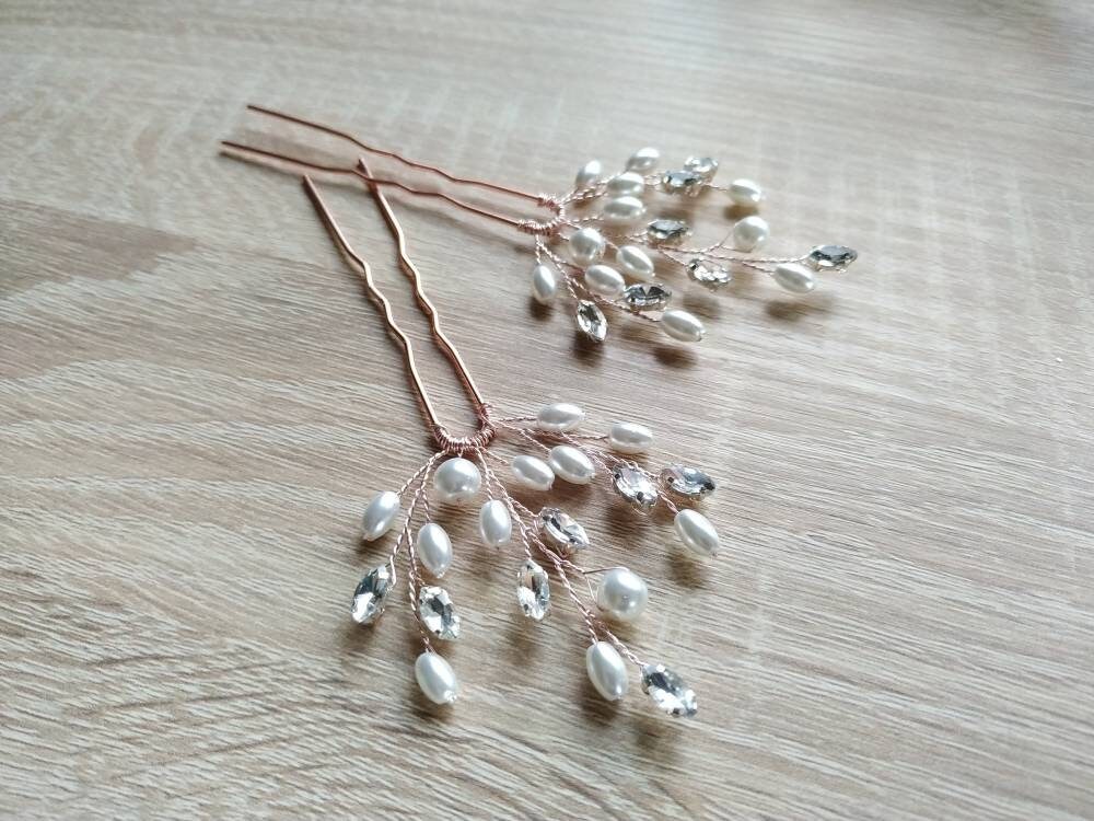Elegante Perlen Haarnadeln Braut Haarnadeln Perlen Haarnadel | Etsy