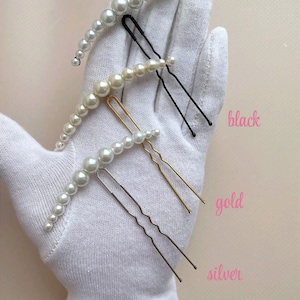 Simple Hair Pin for Bride Bridal Hair Pins Pearl Hair Pin Set Hair ...