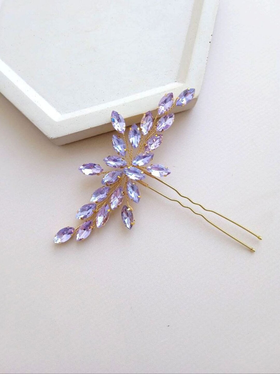 Purple Hair Pin Lavender Hair Pin Lavender Hair Comb Bridal Hair Piece ...