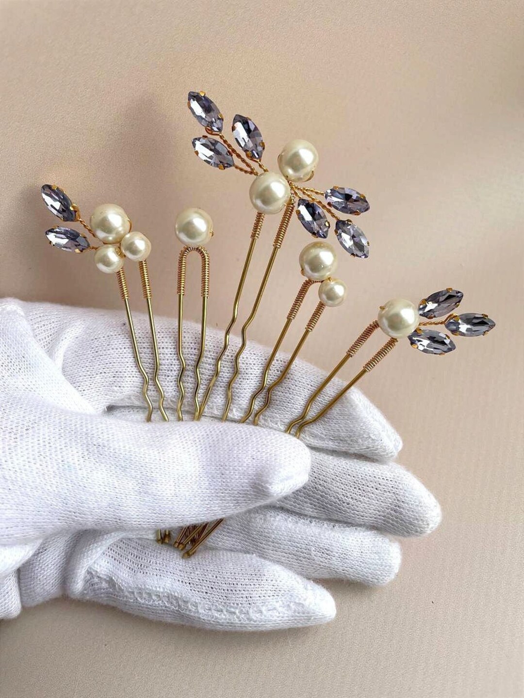 Purple Hair Pin Pale Purple Hair Pin Pearl Hair Pins Amethyst Hair Comb ...