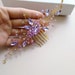 Dark Purple Hair Comb Purple Jewelry Set Amethyst Jewelry Set - Etsy