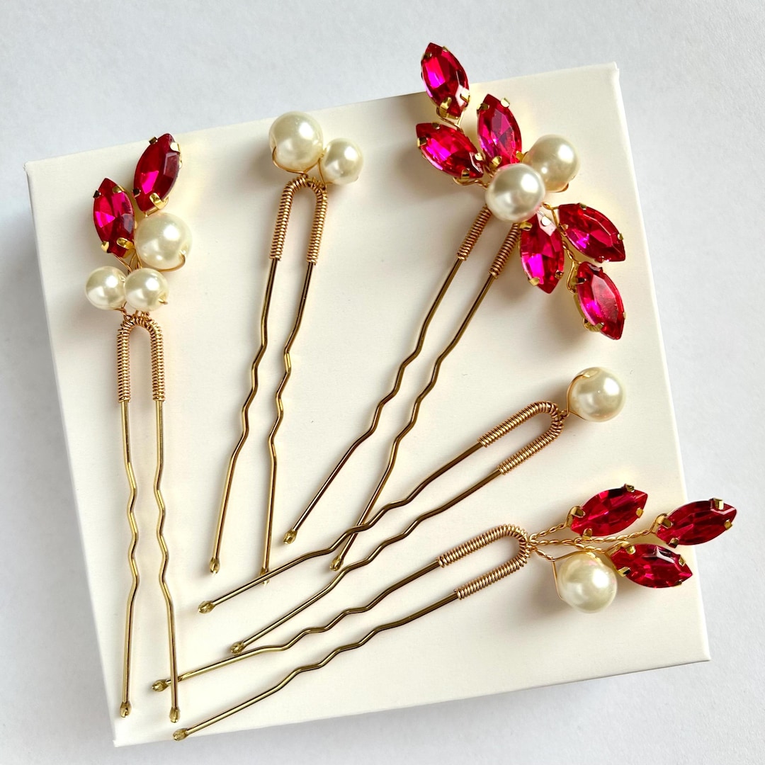 Hot Pink Hair Pins Magenta Hair Pins Neon Pink Hair Pins Bright Pink ...