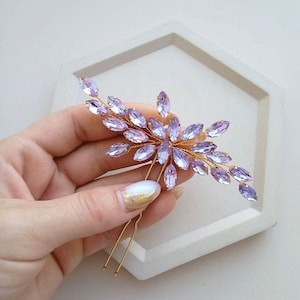 Purple Hair Pin Lavender Hair Pin Lavender Hair Comb Bridal Hair Piece ...