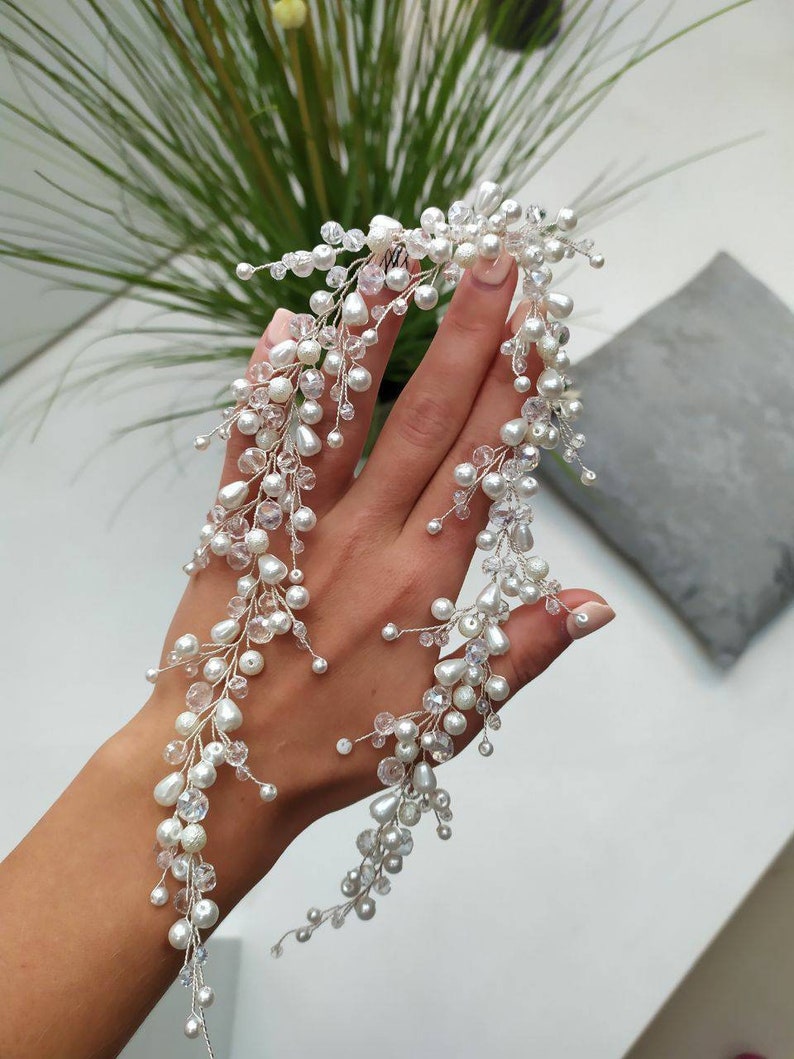 Pearl Hair Vine For Updo Wedding Hair Accessories Pearl For Etsy