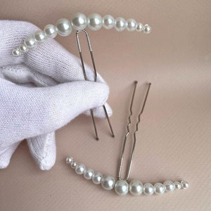 Simple Hair Pin for Bride Bridal Hair Pins Pearl Hair Pin Set Hair ...