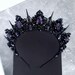 Dark Purple Tiara | Amethyst Crown | Gothic Bridal Headpiece | Spike ...