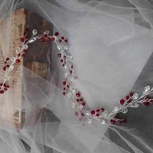 Red Hair Vine Wedding Red Hair Piece Red Hair Accessories Bridal Hair ...