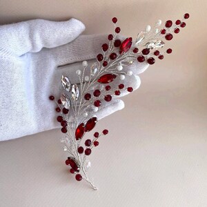 Red Hair Vine Wedding Red Hair Piece Red Hair Accessories Bridal Hair ...