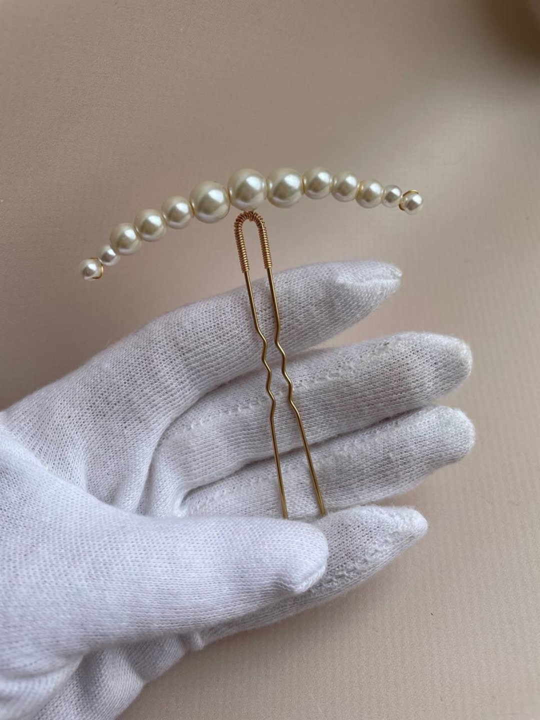 Simple Pearl Hair Pin | Bridal Hair Pins Set | Minimalist Pearl ...