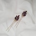 Purple Hair Pins Crystal Hair Pins Rhinestone Hair Pins Purple - Etsy