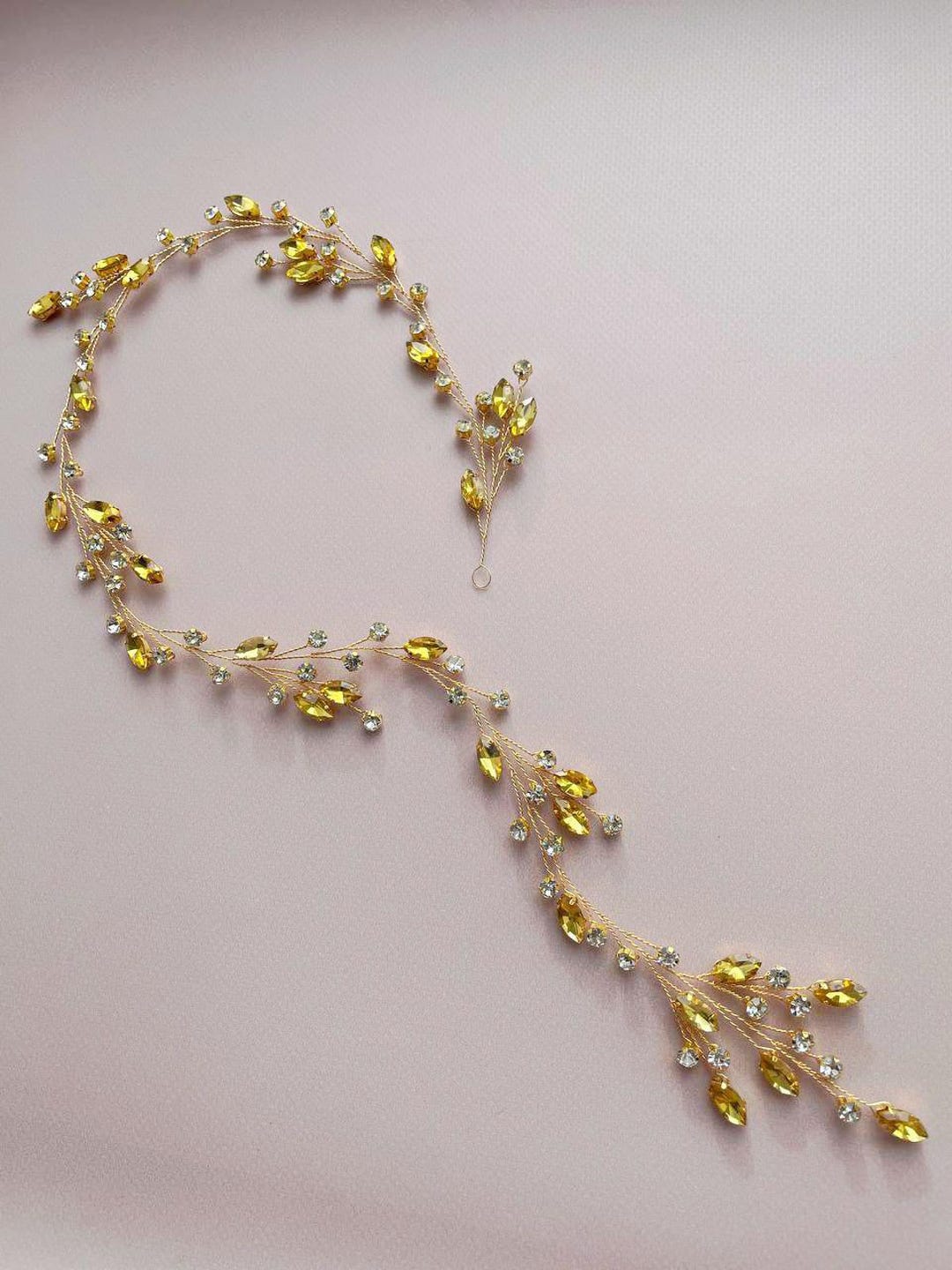 Gold Yellow Hair Vine Honey Hair Piece Canary Hair Piece Cyber Yellow ...