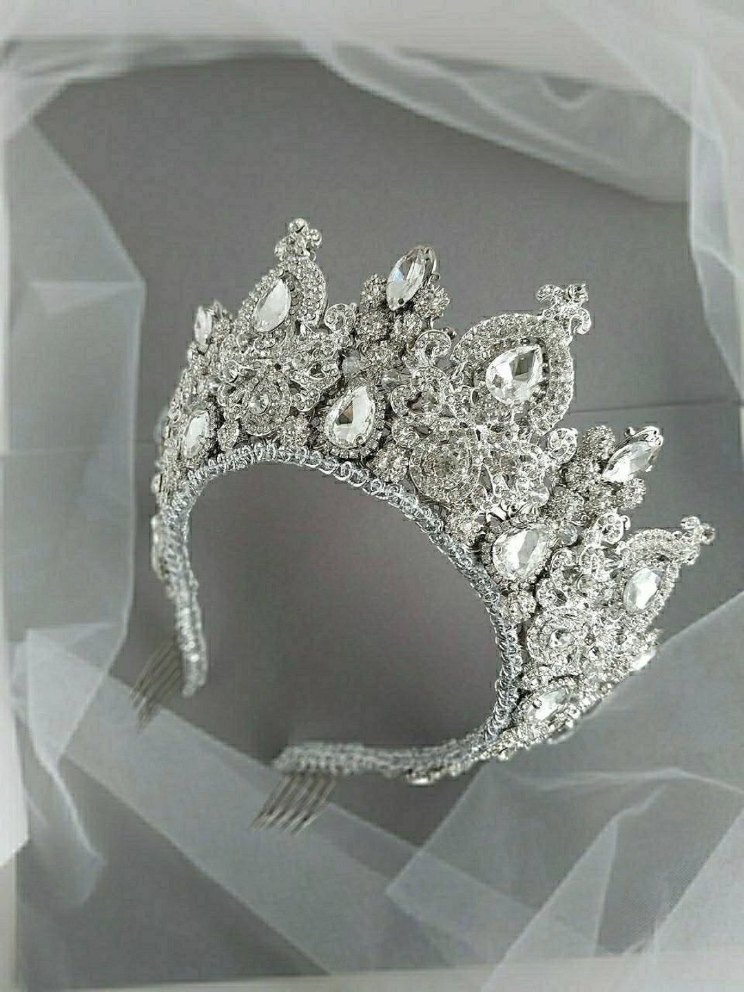 Bridal Tiara Crystal Headband Bridal Crown Crystal Crown Wedding Crown ...