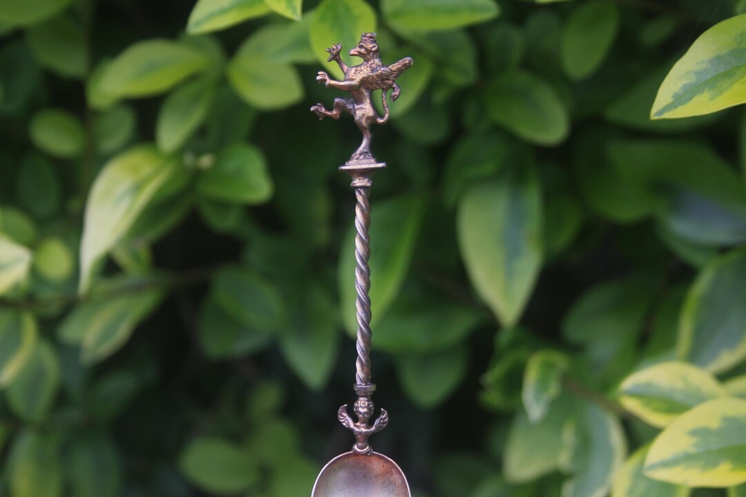 Vintage Spoon Italy Italian Winged Animal Cherub Ornate Gilt - Etsy