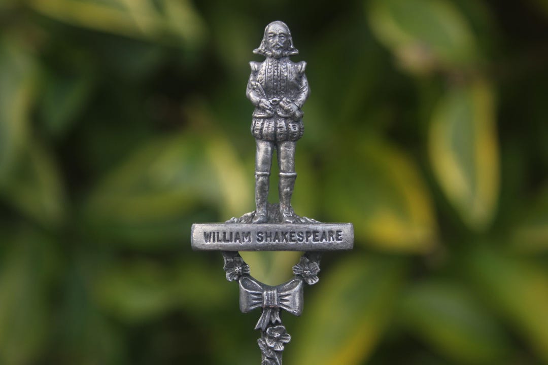 Vintage Pewter Spoon William Shakesphere AE Williams Souvenir - Etsy