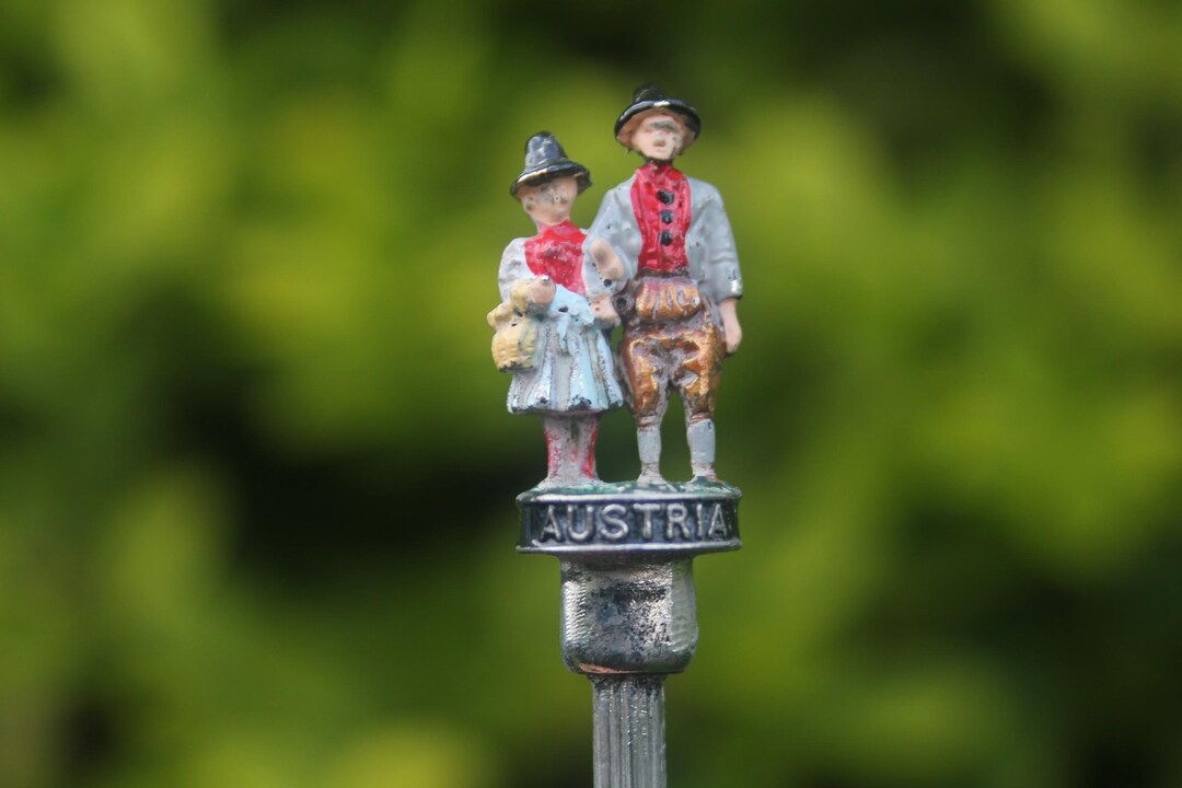 Vintage Spoon Austria Austrian Man Woman Painted Souvenir - Etsy