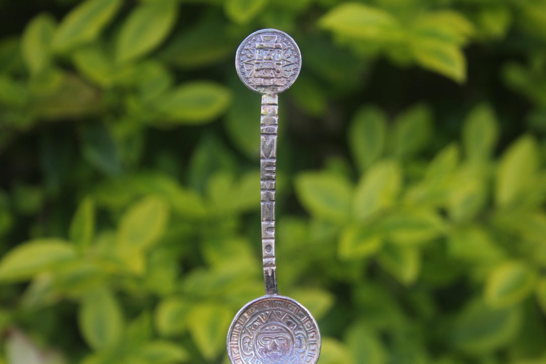 Vintage Spoon Mexico Mexican Aztec Maya Souvenir Ornate Gift - Etsy