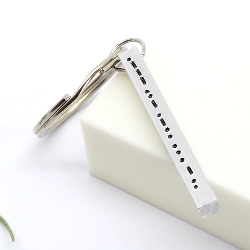 Custom Braille Keychain Secret Message Gift Personalized | Etsy