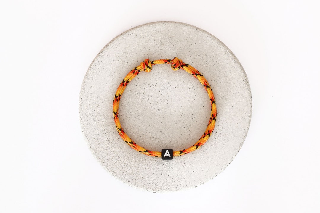 Snake Inspired Paracord Custom Initial Bracelet, Personalized Red Snake ...