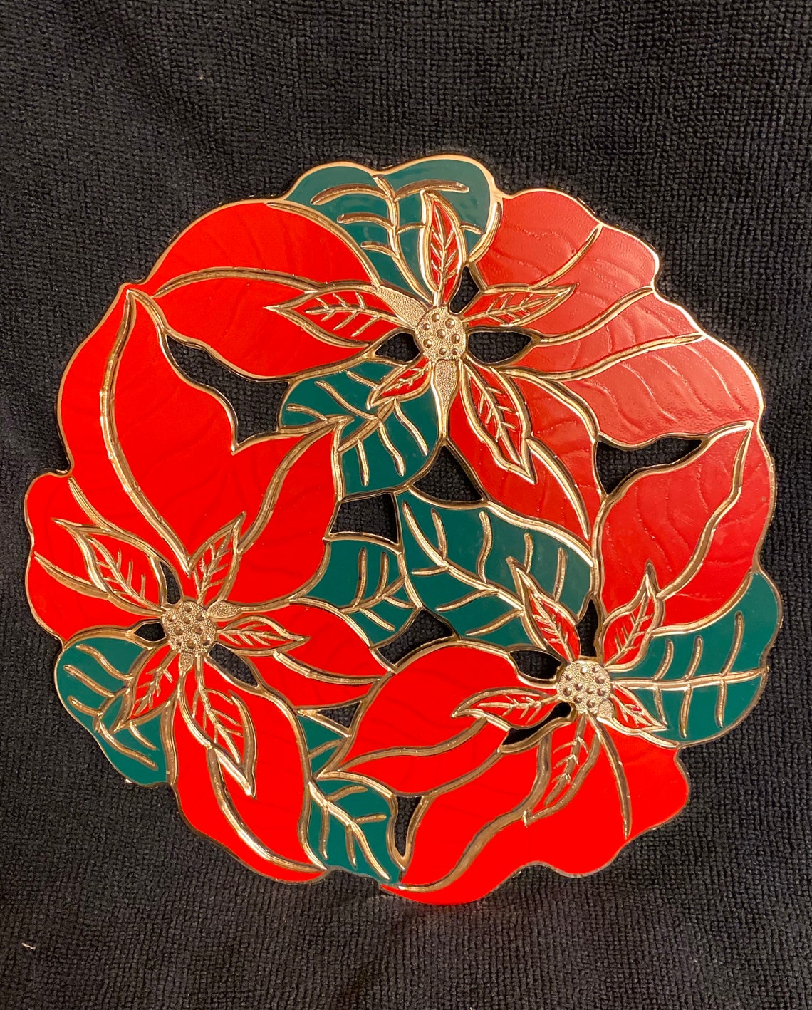 Oneida Ltd Poinesttia Trivet Hot Plate - Etsy