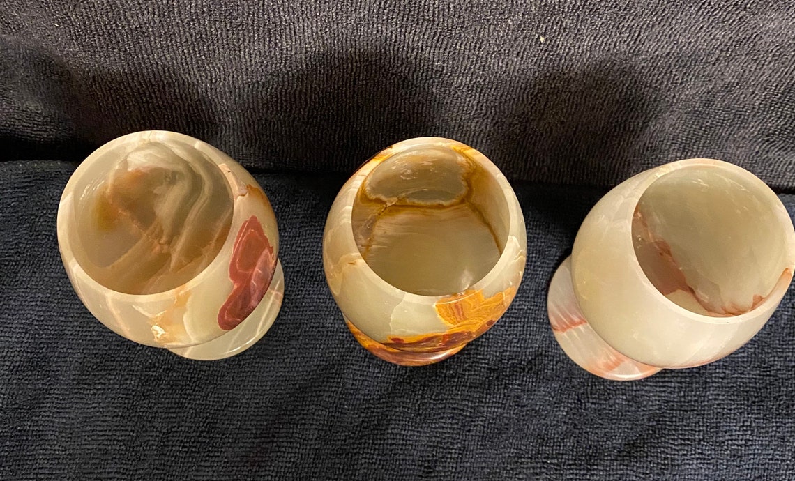 Onyx Goblets / Marble Stone Goblets - Etsy