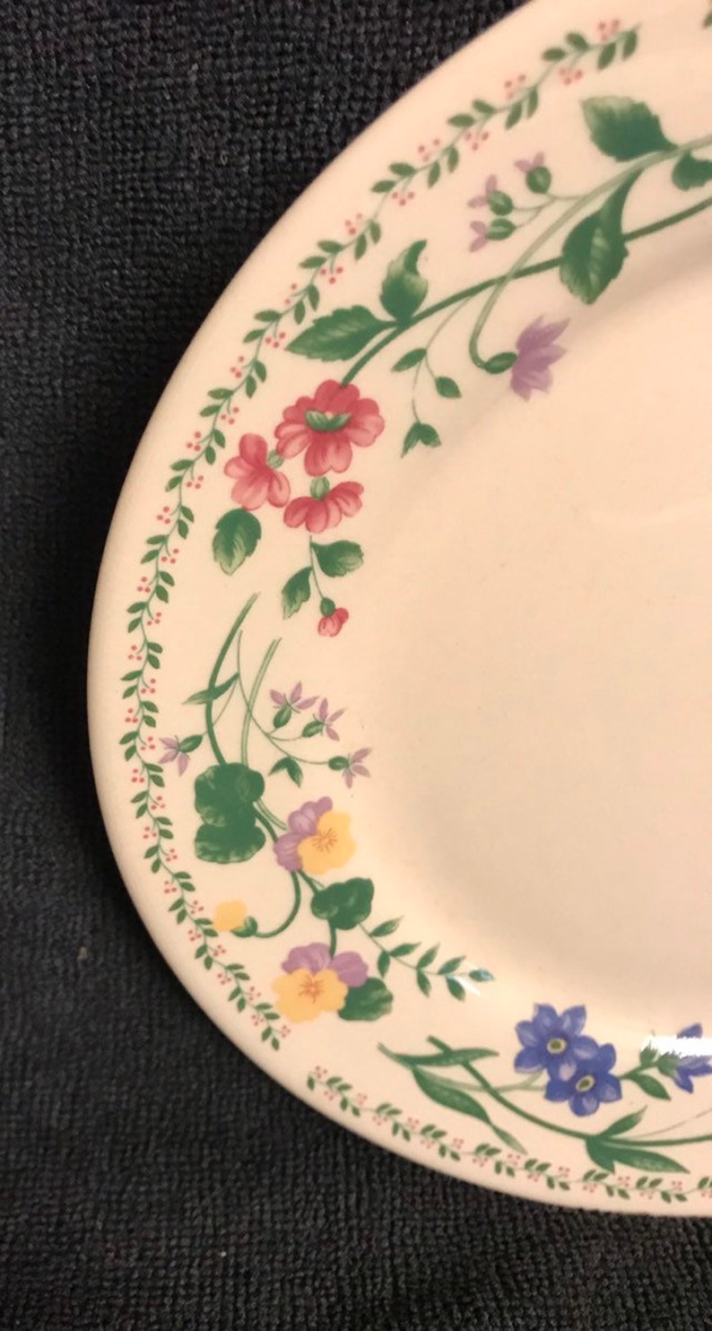 Farberware Stoneware (set of 12) English Garden Flat Dessert Plates - Etsy
