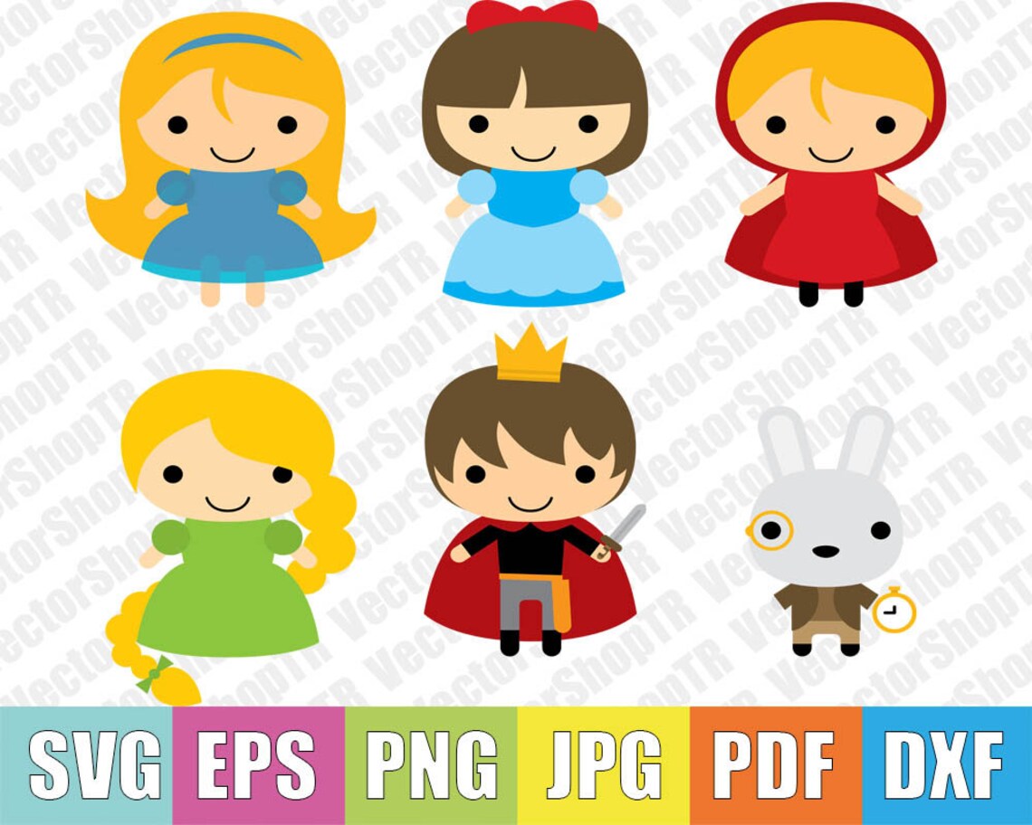 Book Characters 6pcs Svg, Eps, Pdf,jpg,png - Etsy