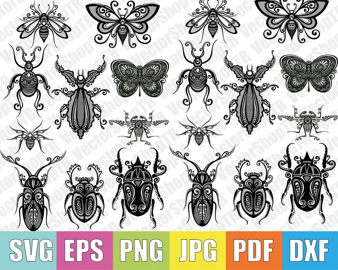 Insect Mandala Svg Files, Png Files, Eps Files, Pdf Files, Svg File for ...